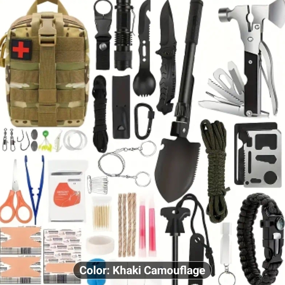 Other | Khaki Camouflage Survival Kit | Poshmark